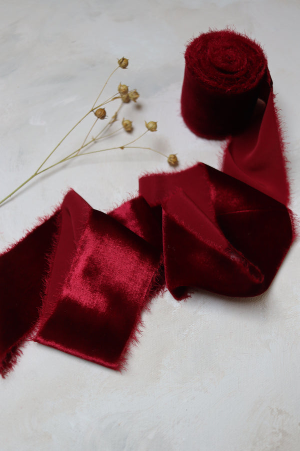 RED ROSE SILK VELVET - Silk & Purl